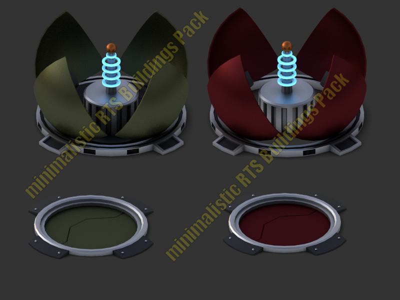 Minimalistic RTS Buildings Pack - Game Asset Packs